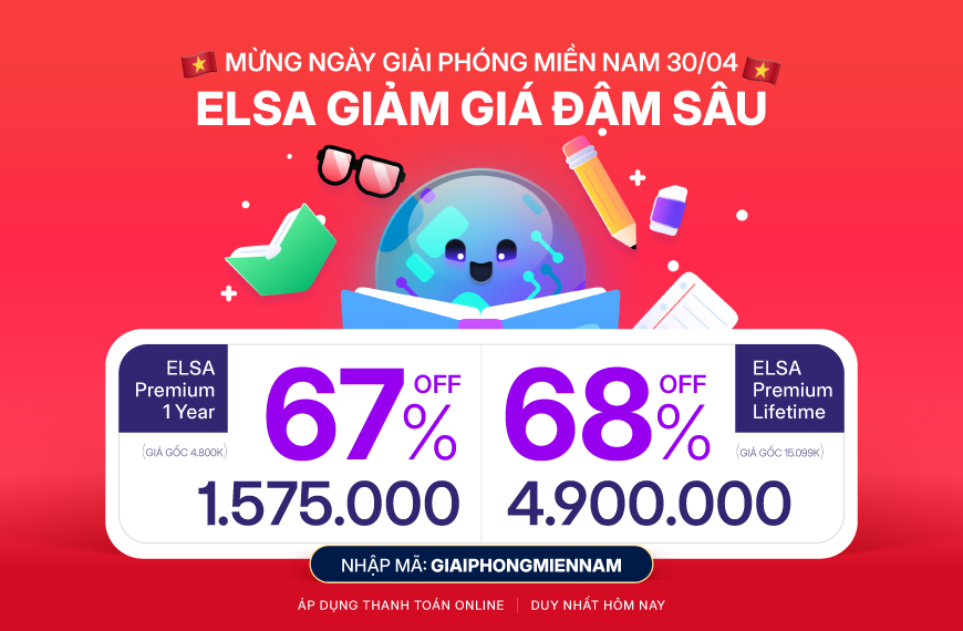 ELSA AI - Đối thoại tiếng Anh trực tiếp với AI
